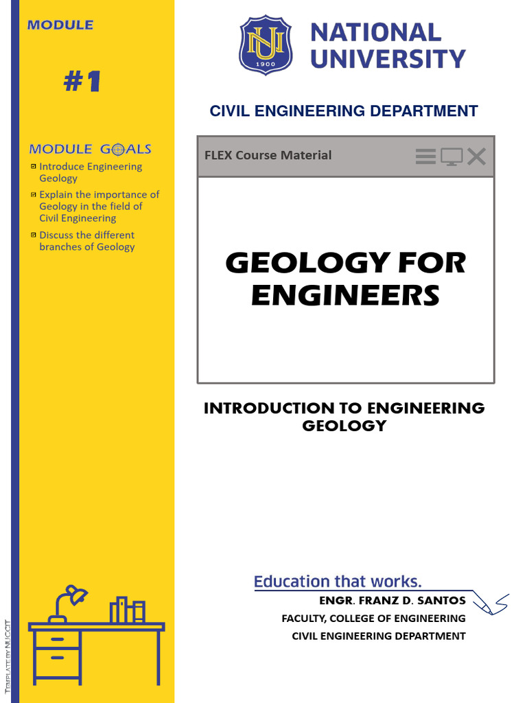 Geology For Engineers Module 1 - Introduction | PDF | Geology | Structural Geology