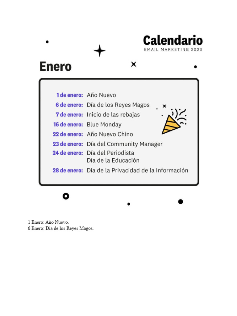 Calendario de Fechas Especiales | PDF