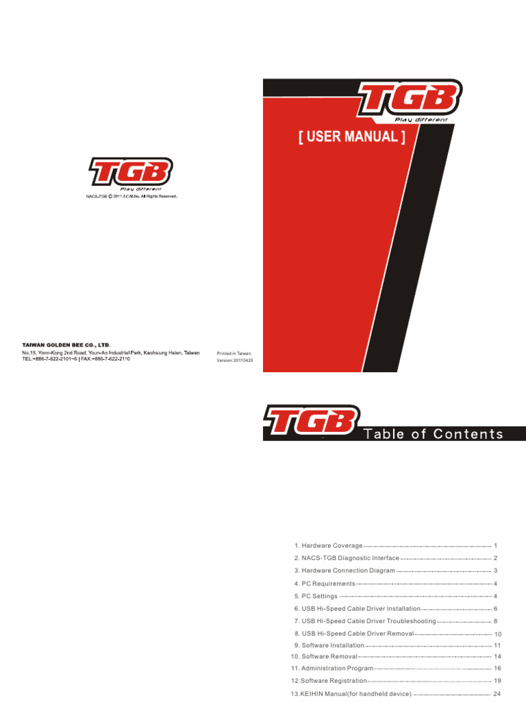 TGB Diagnostic Manual en | PDF | Usb | Microsoft Windows