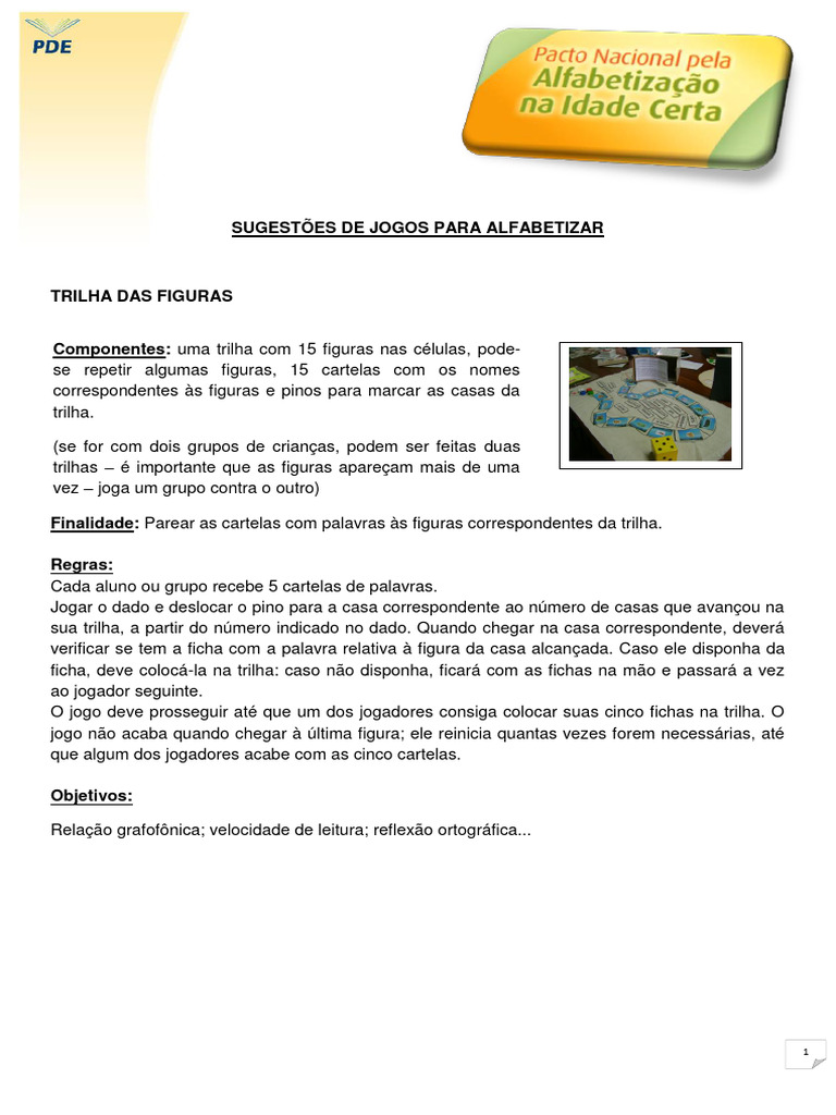 Apostila Jogos para Alfabetizar | PDF