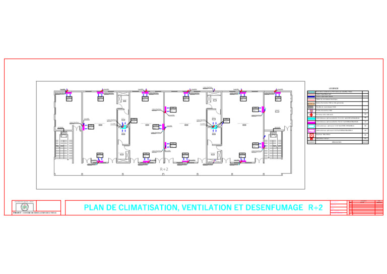 PLAN DE CLIMATISATION VENTILATION ET DESENFUMAGE R+2f | PDF