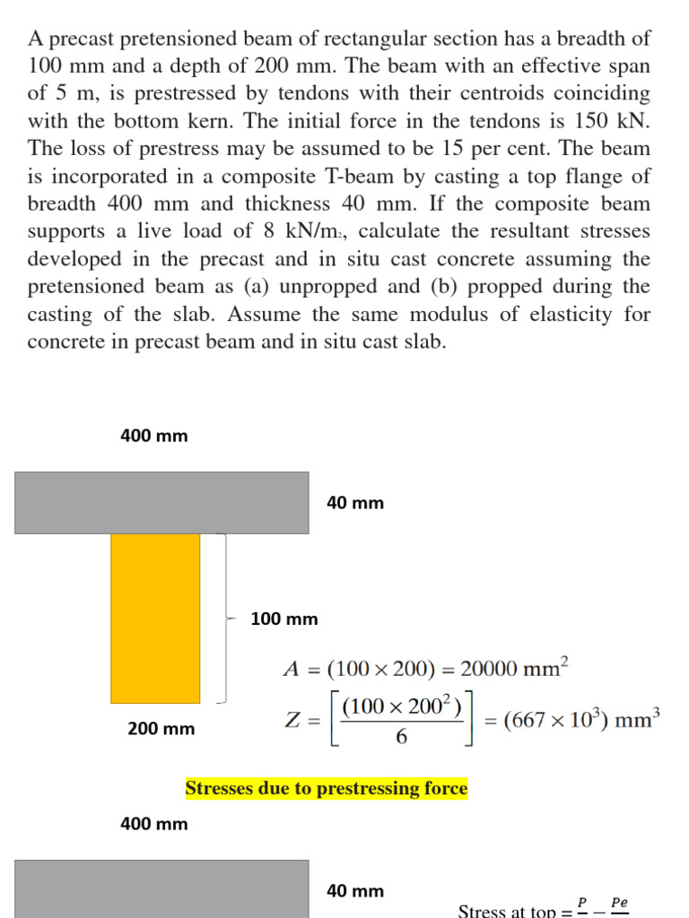 Prestressed Composite Beam | Download Free PDF | Beam (Structure ...