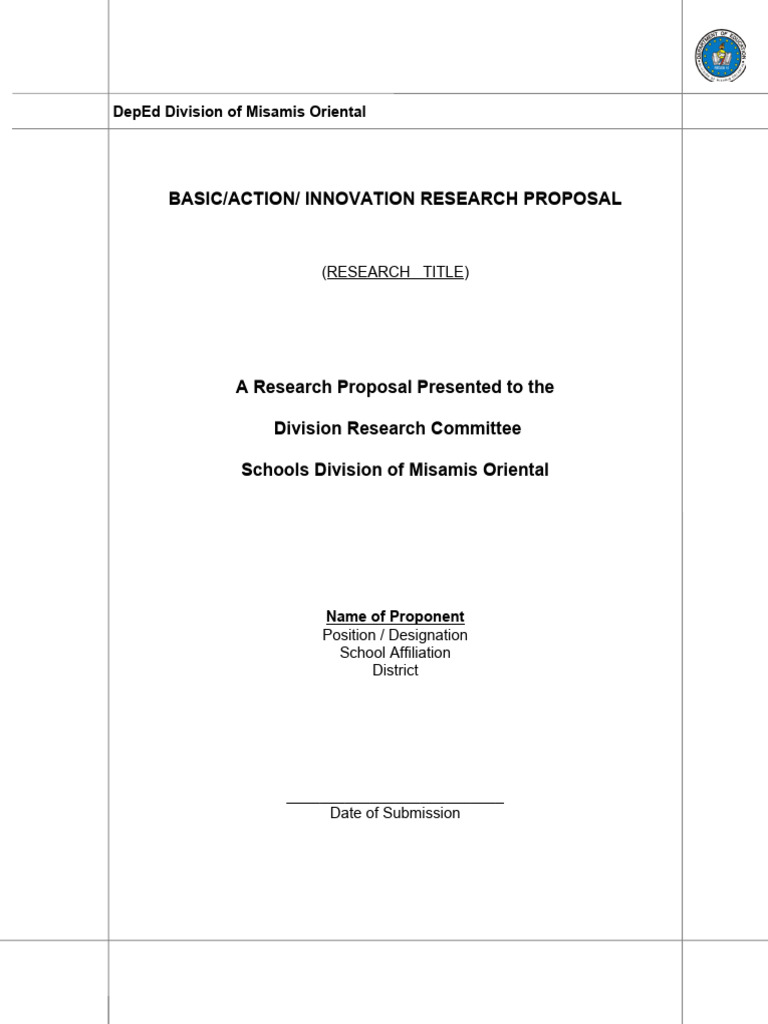Research Proposal Template 2023 | PDF