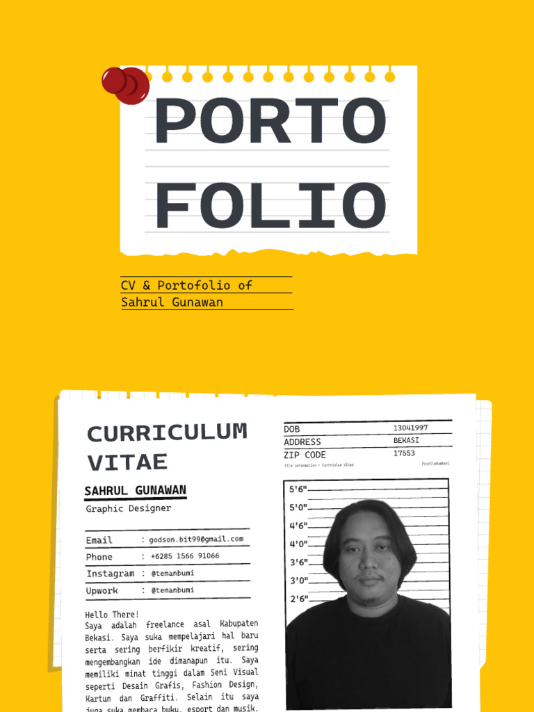 CV Dan Portofolio Sahrul Gunawan | PDF