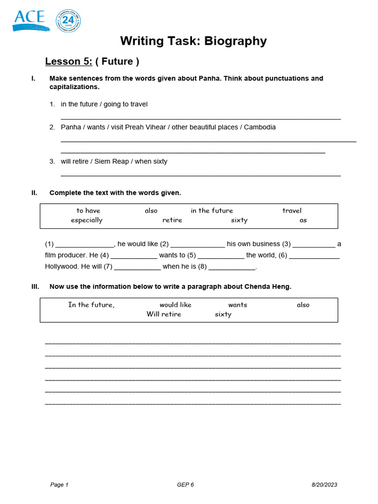 Biography Lesson 5 | PDF