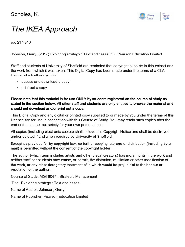 The IKEA Approach - Case Study | PDF | Retail | Strategic Management