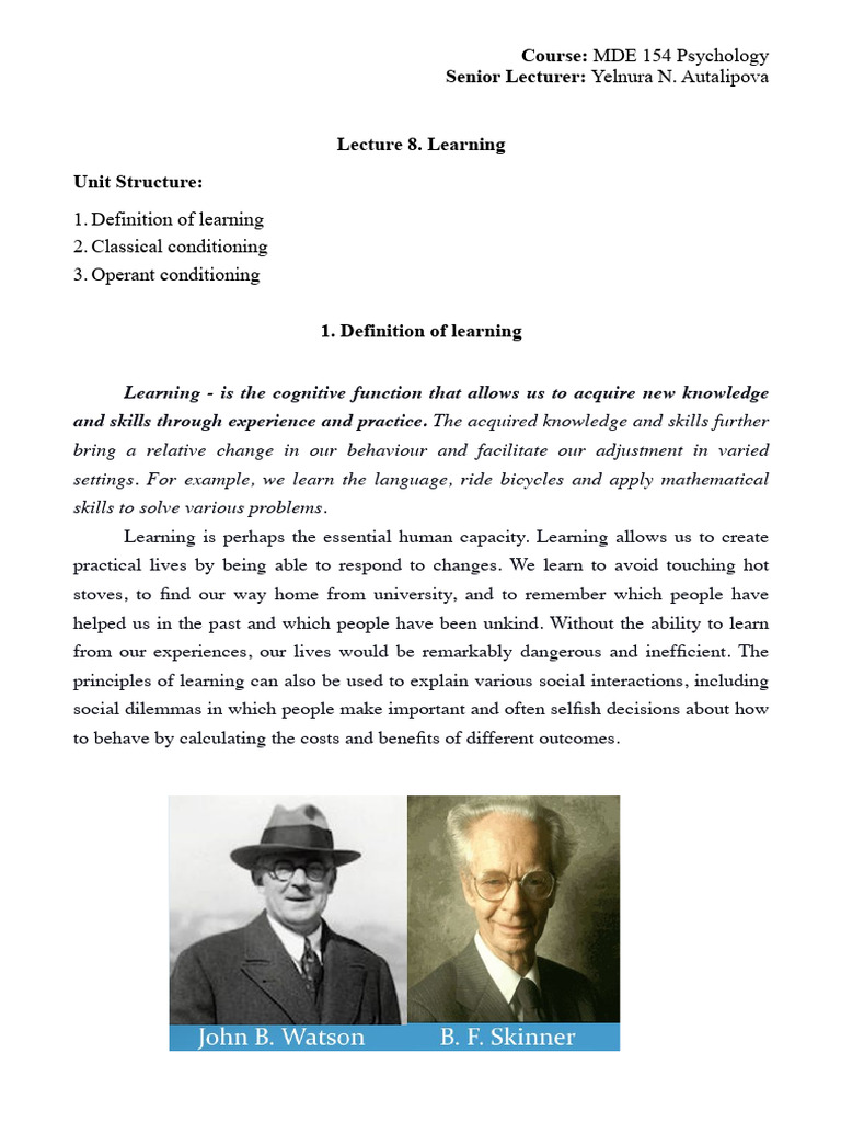 8 Lecture Learning | PDF 8 Lecture Learning | PDF