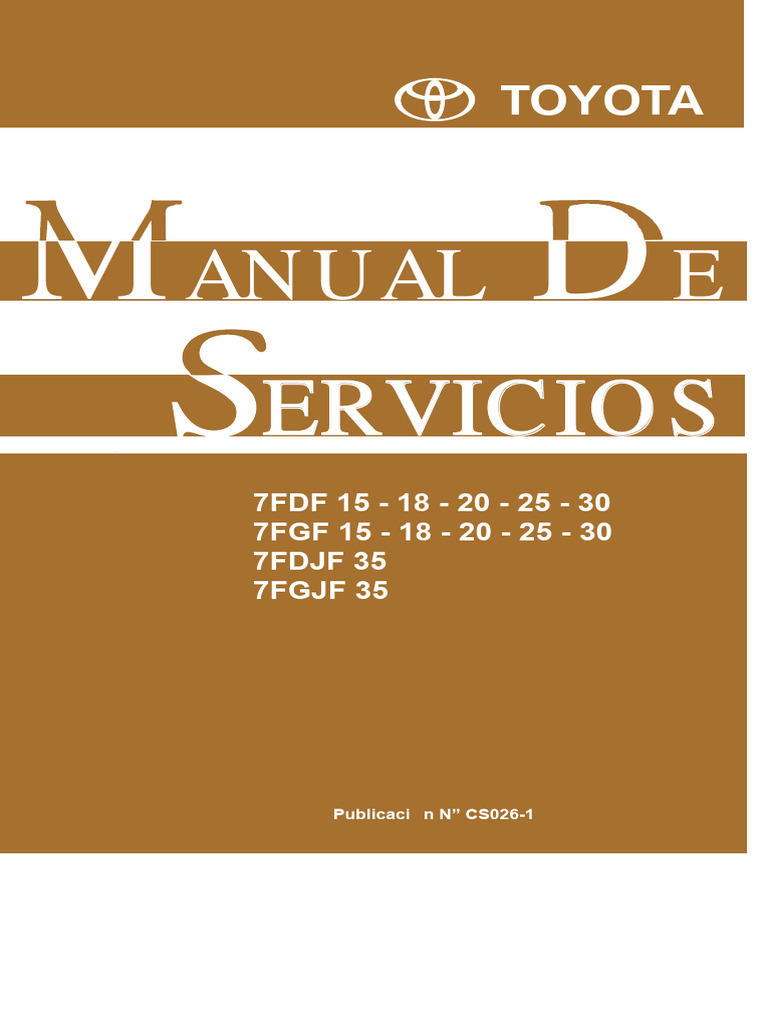 Manual de Servicio Montacargas Toyota 35J | PDF | Resistor | Tornillo