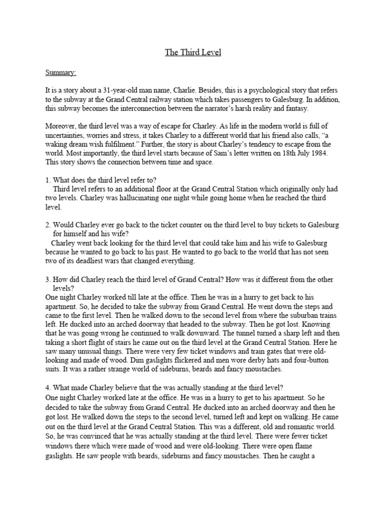 The Third Level | PDF