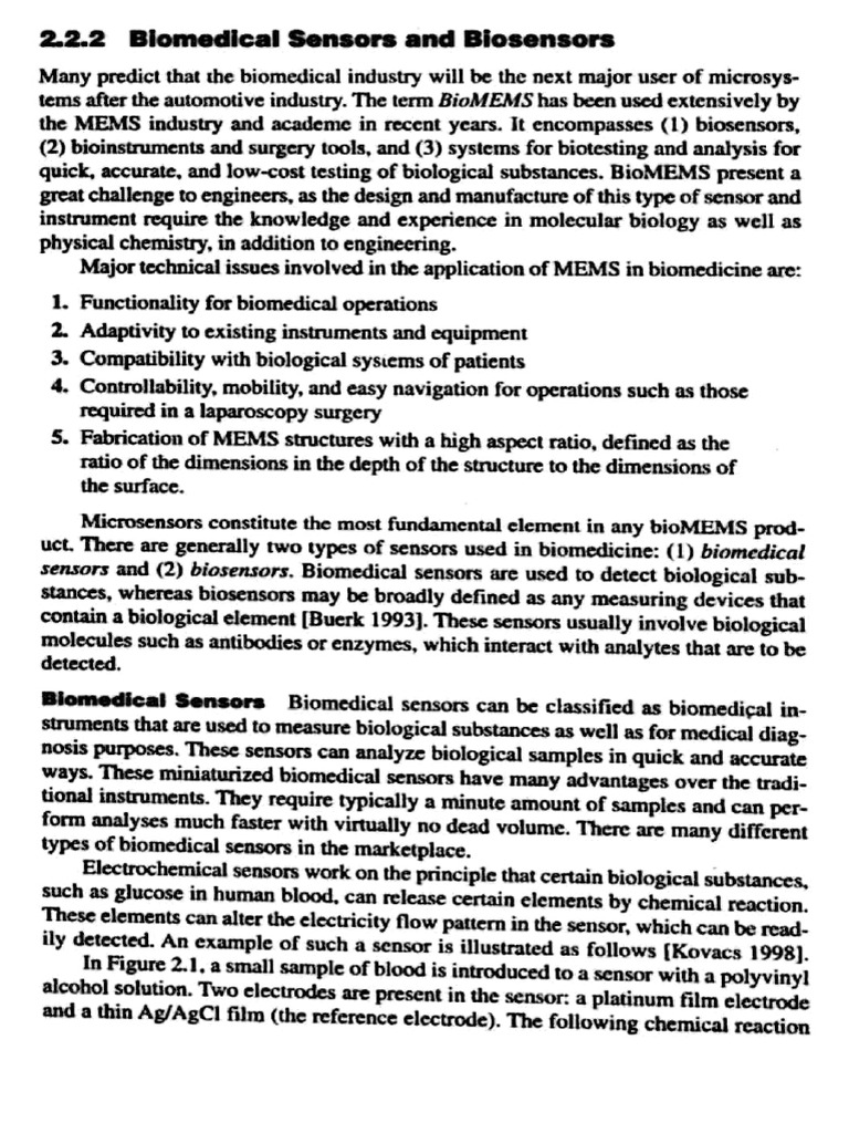 Biomedical Sensor | PDF | Sensor | Biosensor