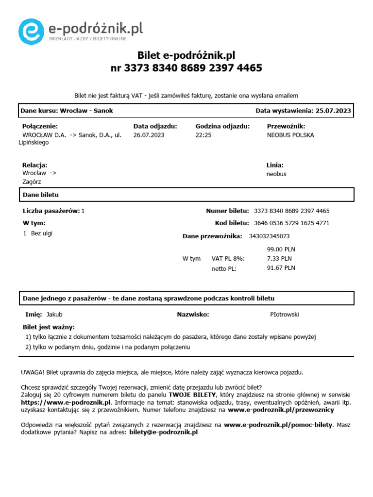 Bilet - Ep - 3373 2 | PDF