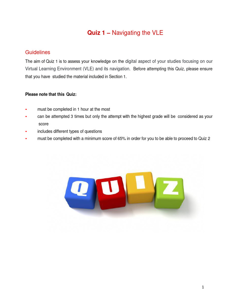 UEL IND M 100 Quiz 1 Guidelines | PDF