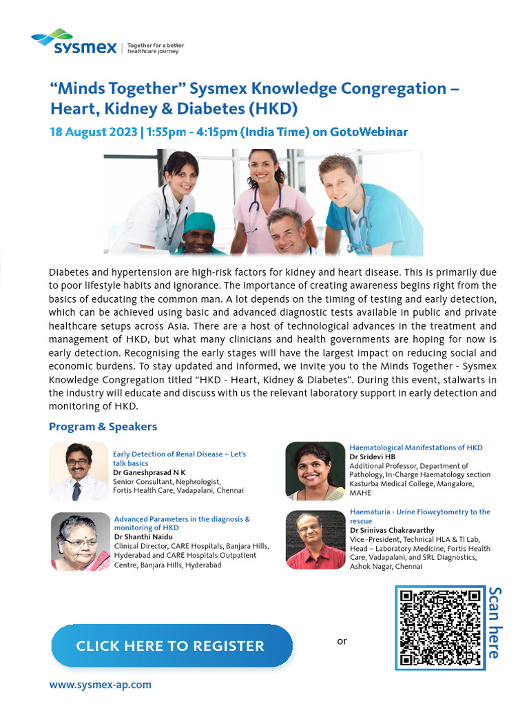 Webinar Flyer | PDF | Medical Diagnosis | Kidney Disease