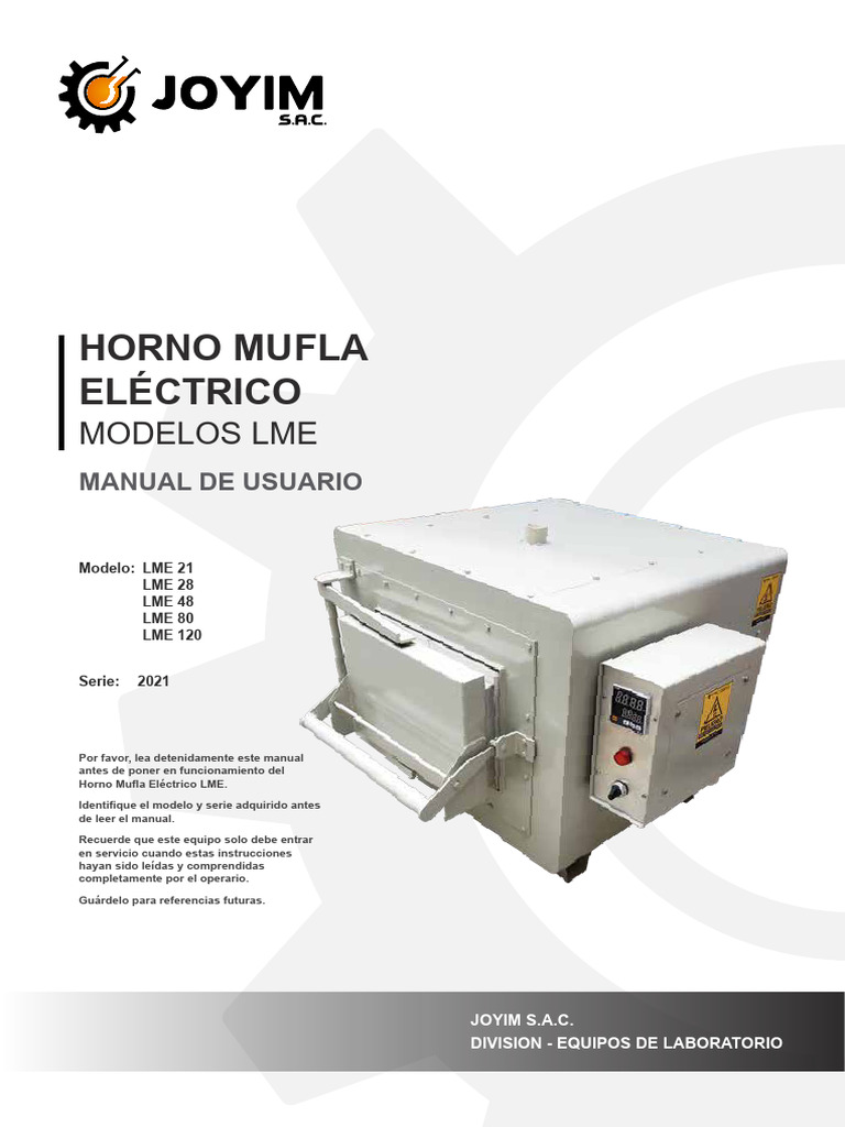 Manual de Usuario - Horno Mufla Electrico | PDF