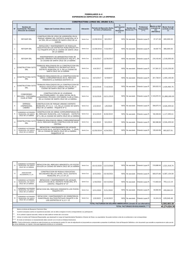 Formulario A-3 y A-4 | PDF