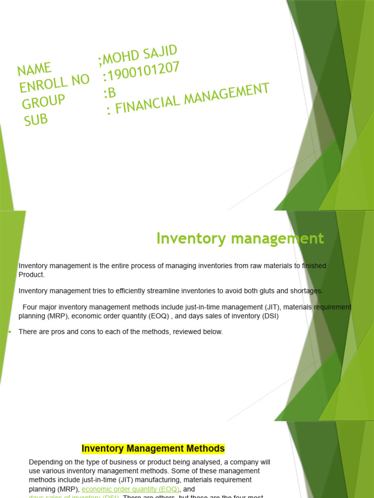 Inventory Management | PDF