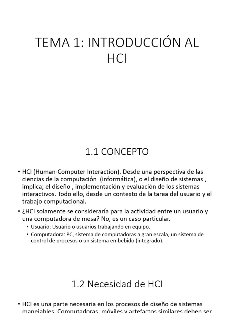 Introduccion Al HCI | PDF