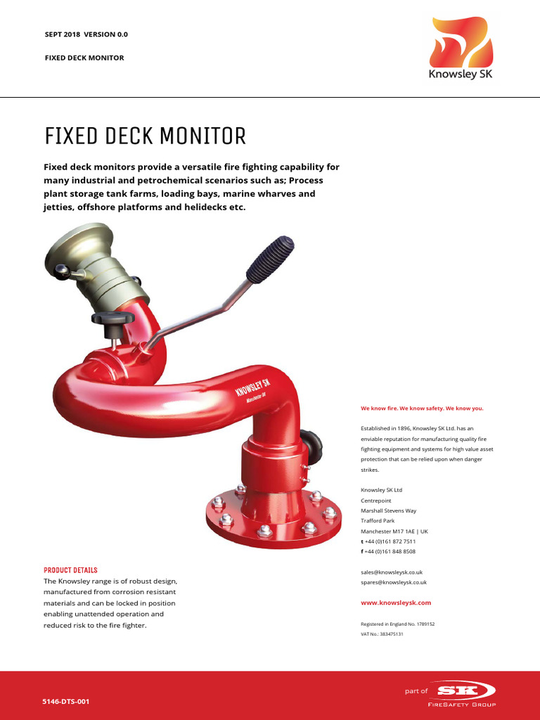 Fixed Deck Monitor Data Sheet | PDF