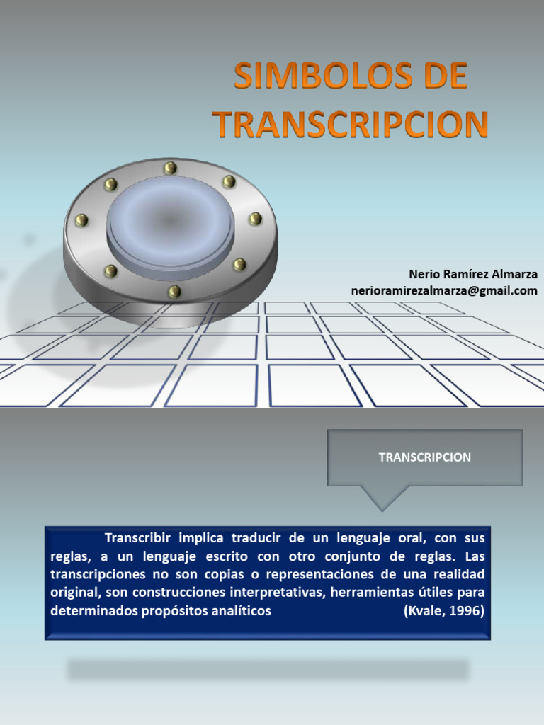 Simbolos de Transcripcion | PDF