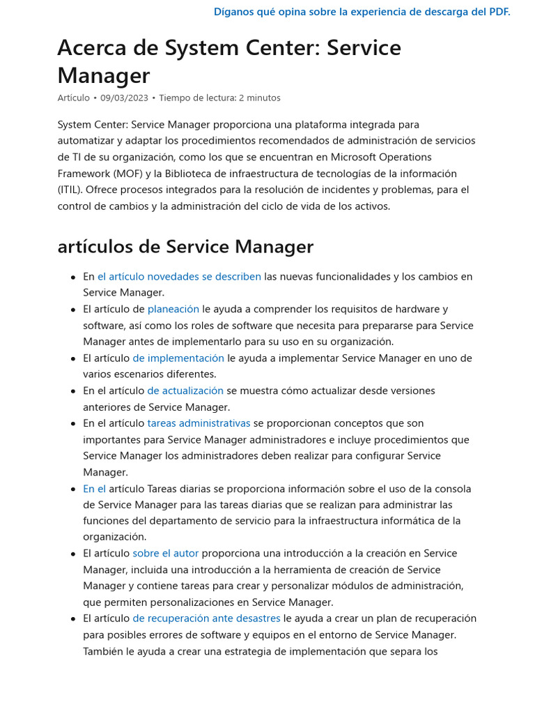 System Center SCSM SC SM 2022 | PDF | Servidor SQL de Microsoft | Software