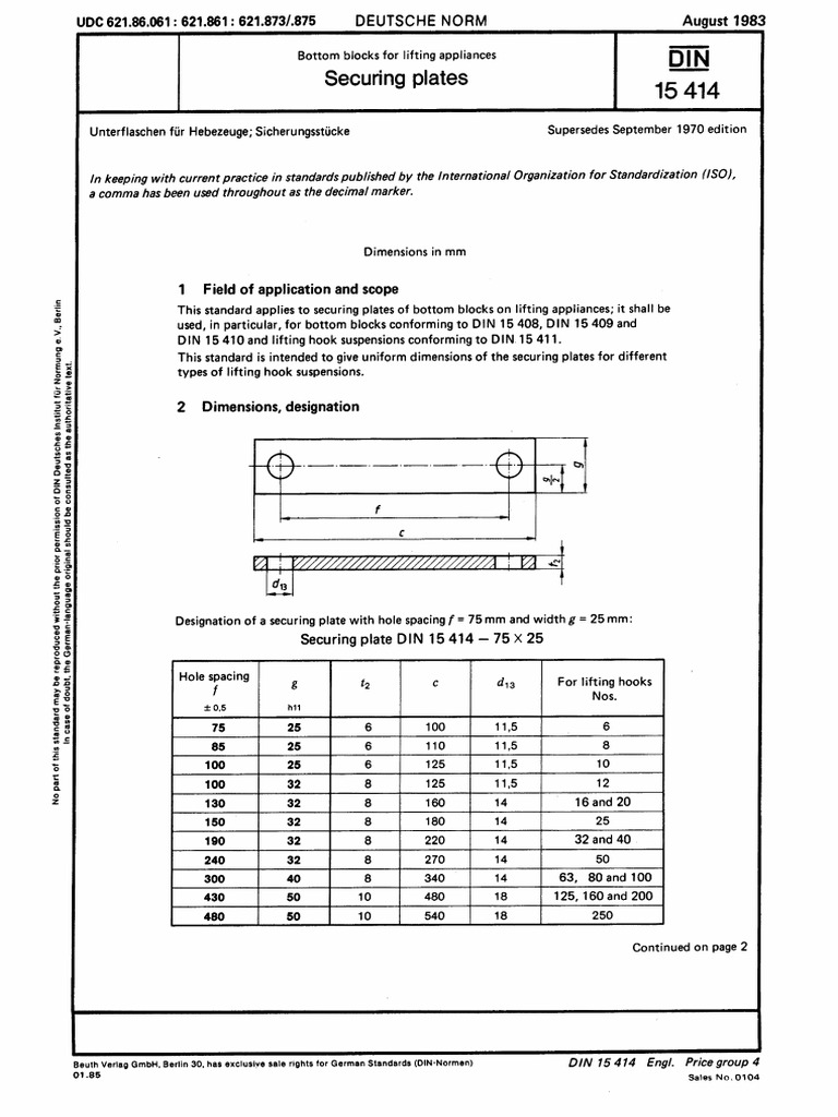DIN - 15414-1983 Travav | PDF