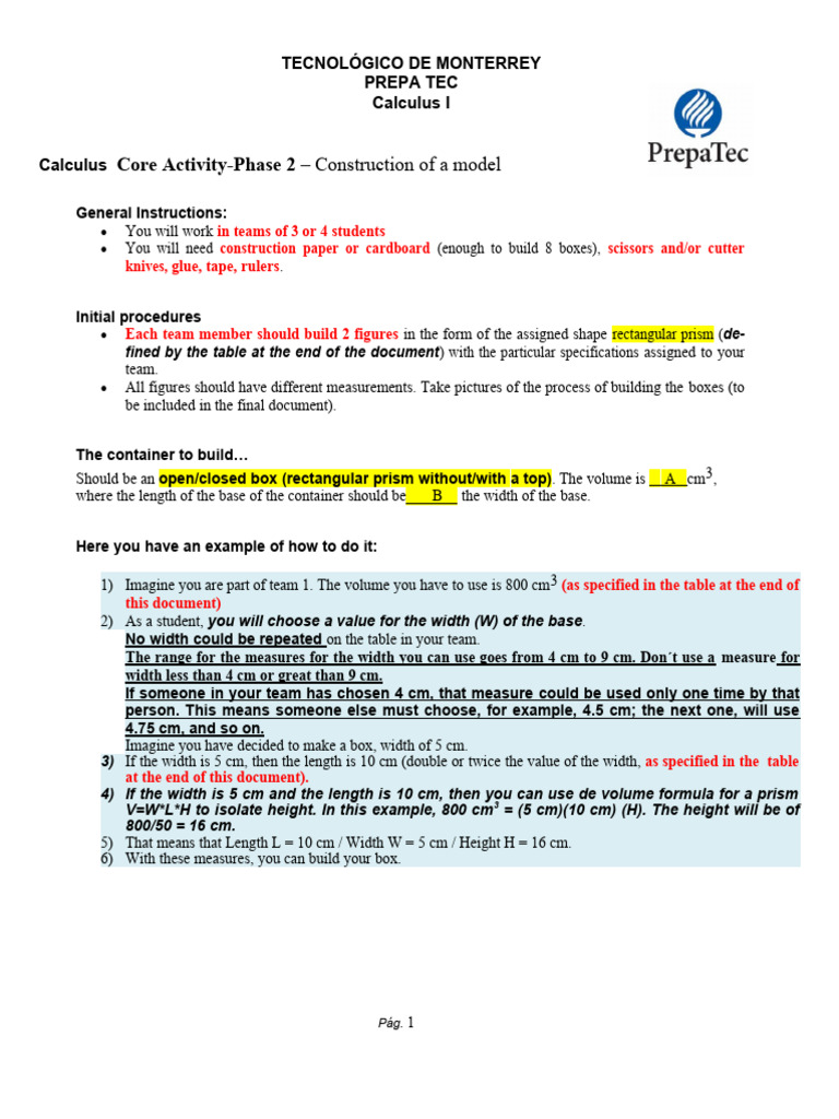 CI Core Activity P2 Modified 2022-3 | PDF | Area | Length
