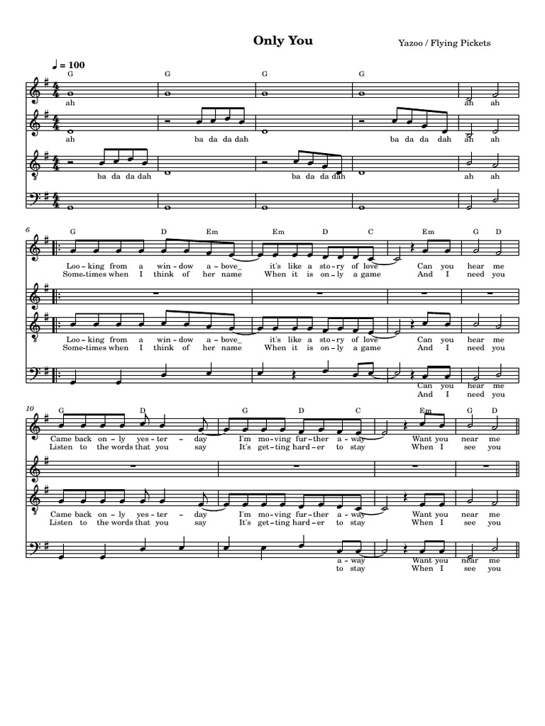 Only You - Yazoo | PDF