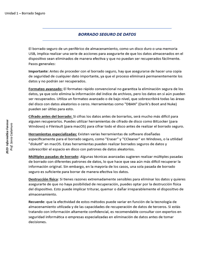 Borrado Seguro de Datos, 8 | PDF