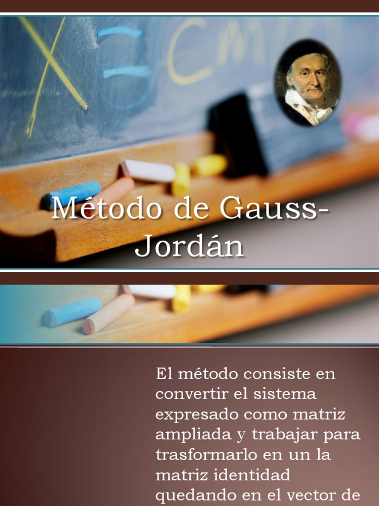 Método de Gauss - Jordán | PDF | Sistema de ecuaciones lineales ...