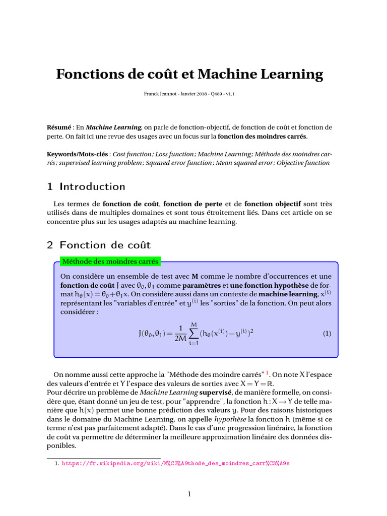 Cost Function | PDF