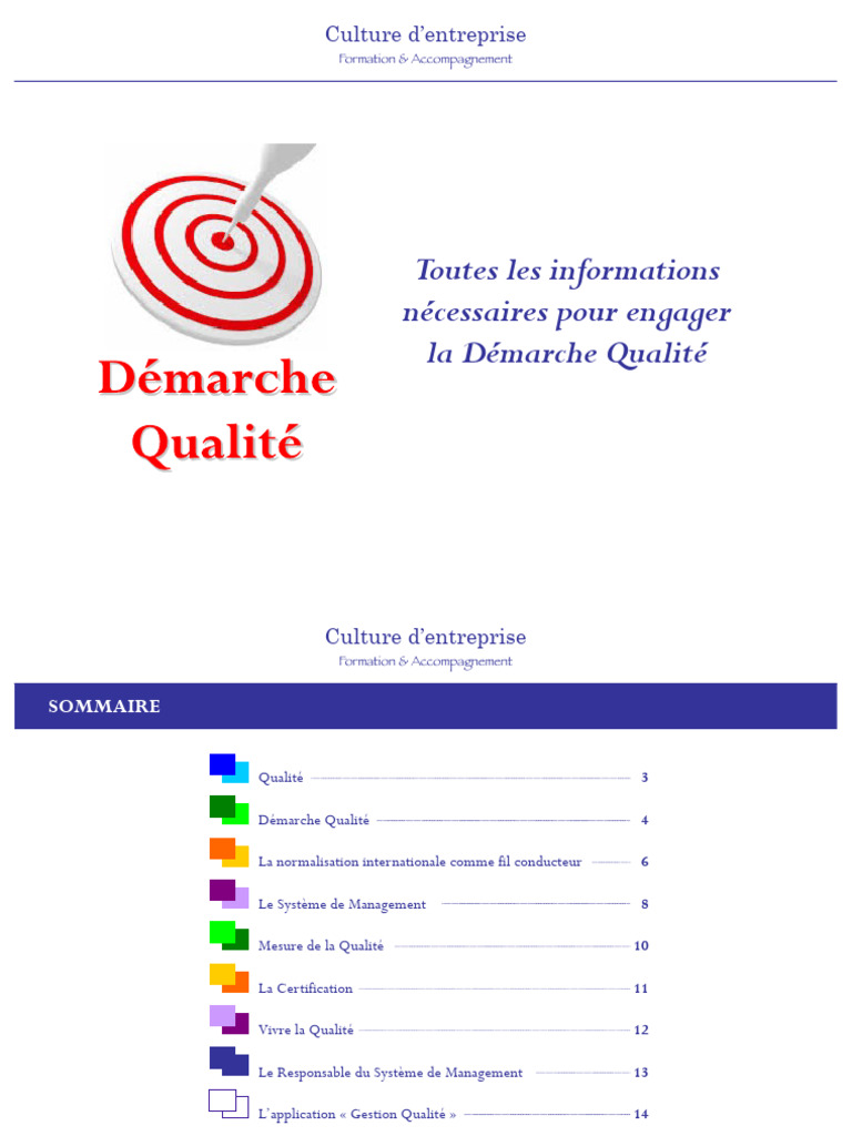 Demarche Qualite | PDF