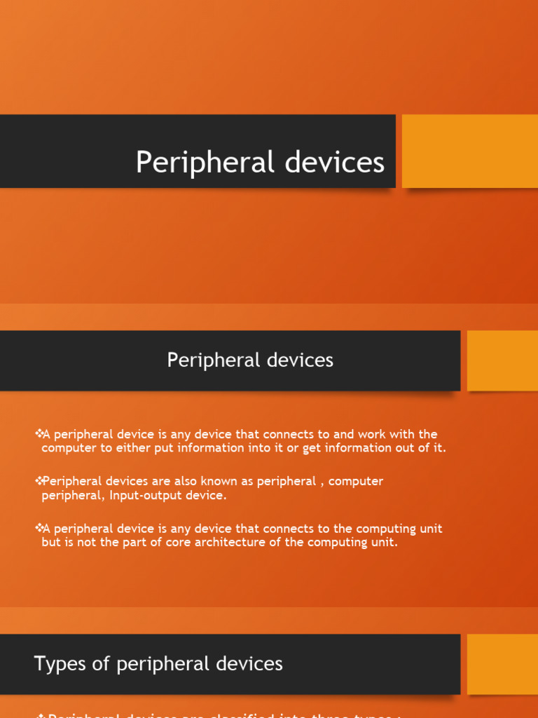 Peripheral Devices | PDF | Input/Output | Computer Keyboard