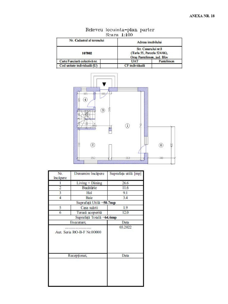 Anexa 18 Releveu Locuinta Plan Parter Etaj | PDF