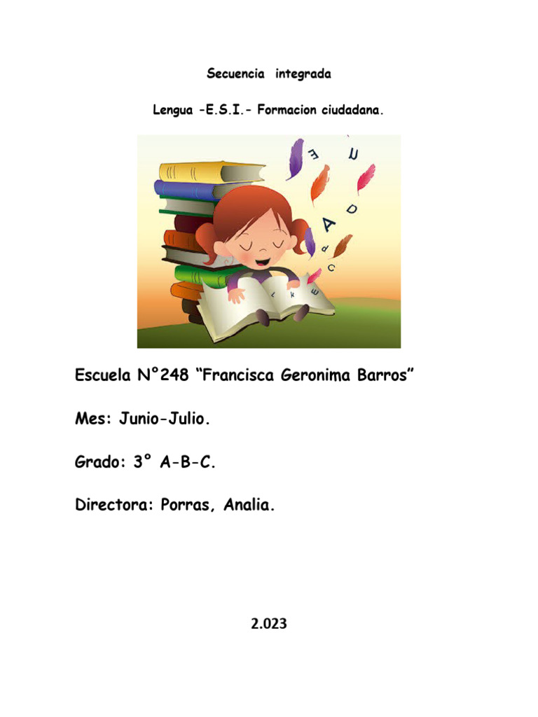 Secuencia Integrada, Junio Esc.248. 3° - Junio-Julio | PDF