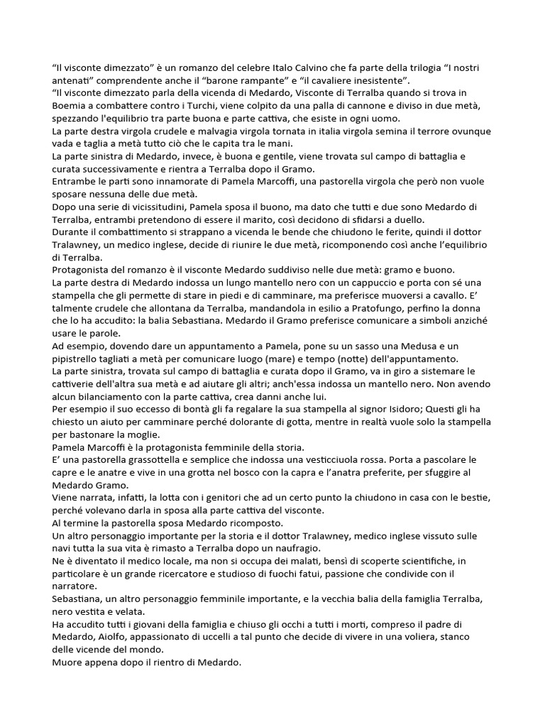 Il Visconte Dimezzato | PDF