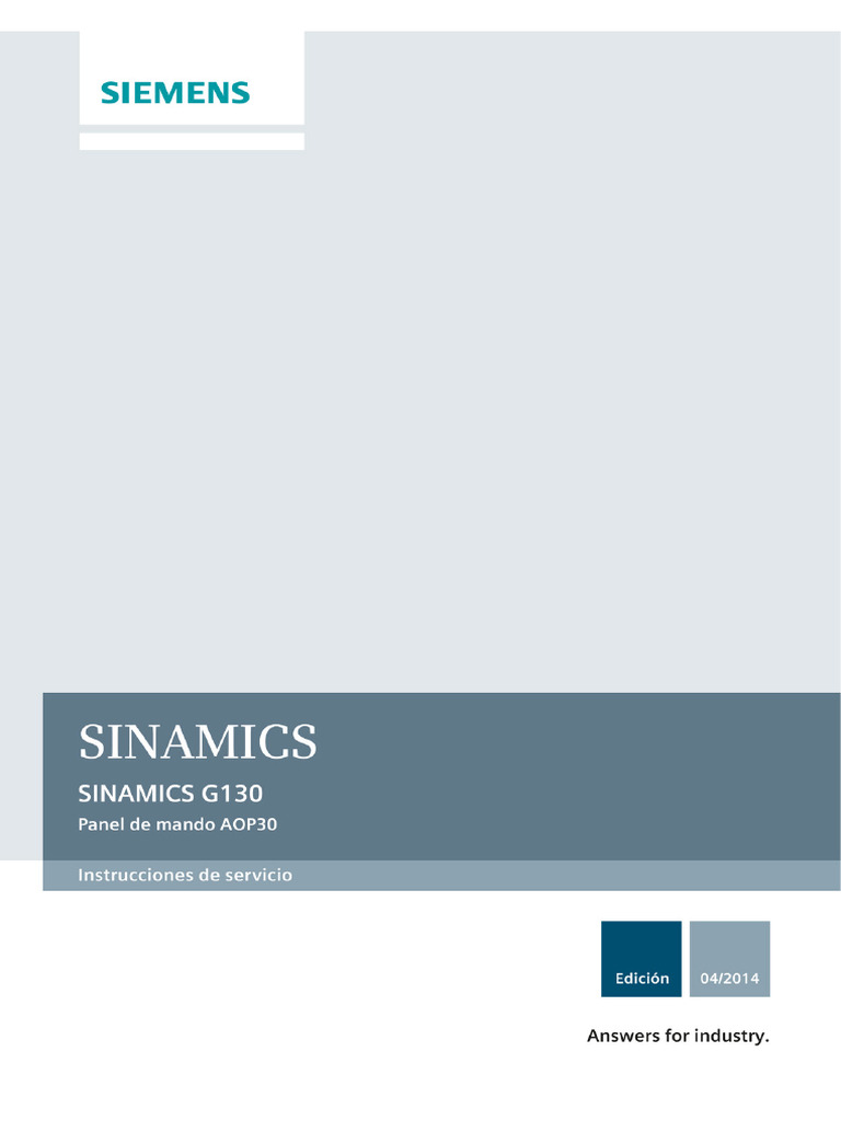 SINAMICS G130 AOP30 es-ES | PDF | Descarga electrostática | Conector ...