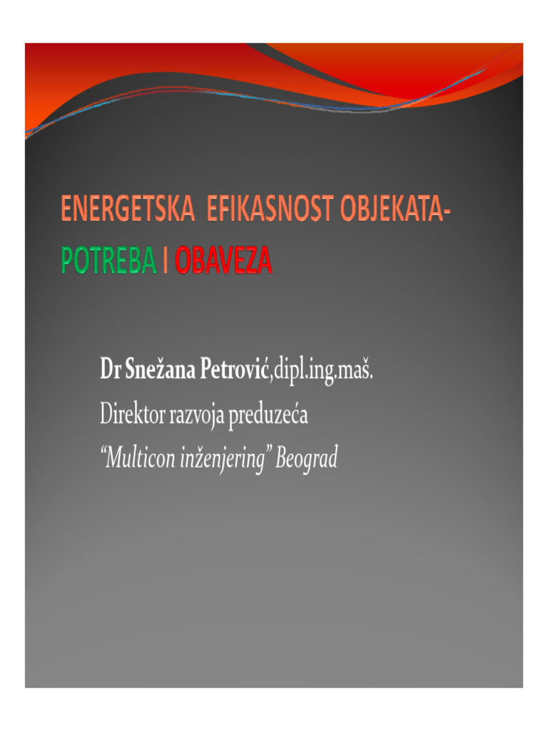 Energetska Efikasnost UZgradarstvu | PDF