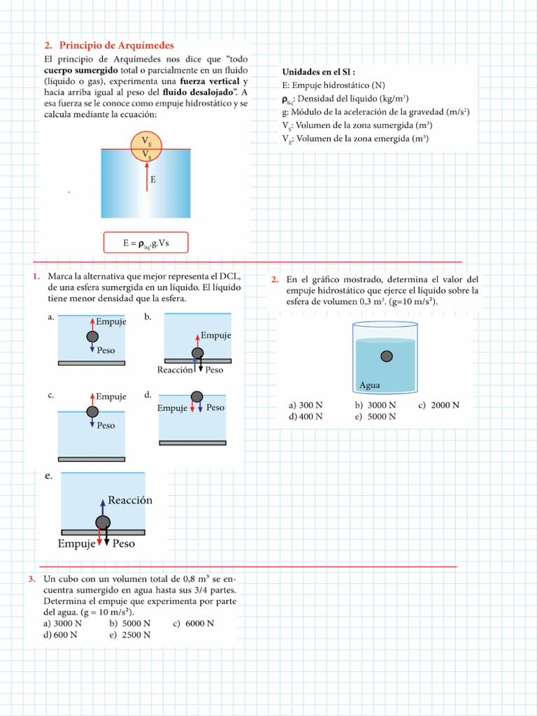 Clase 08 Hidrostática II 10mo | PDF