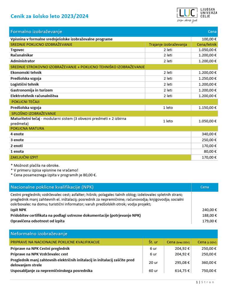 CENIK 2022 23 Spletna | PDF