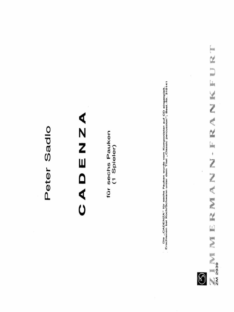 Cadenza - Peter Sadlo | PDF