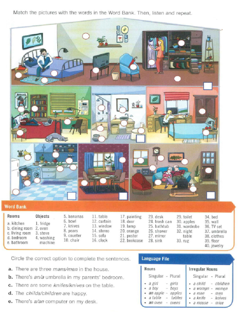 My House - Vocabulary | PDF