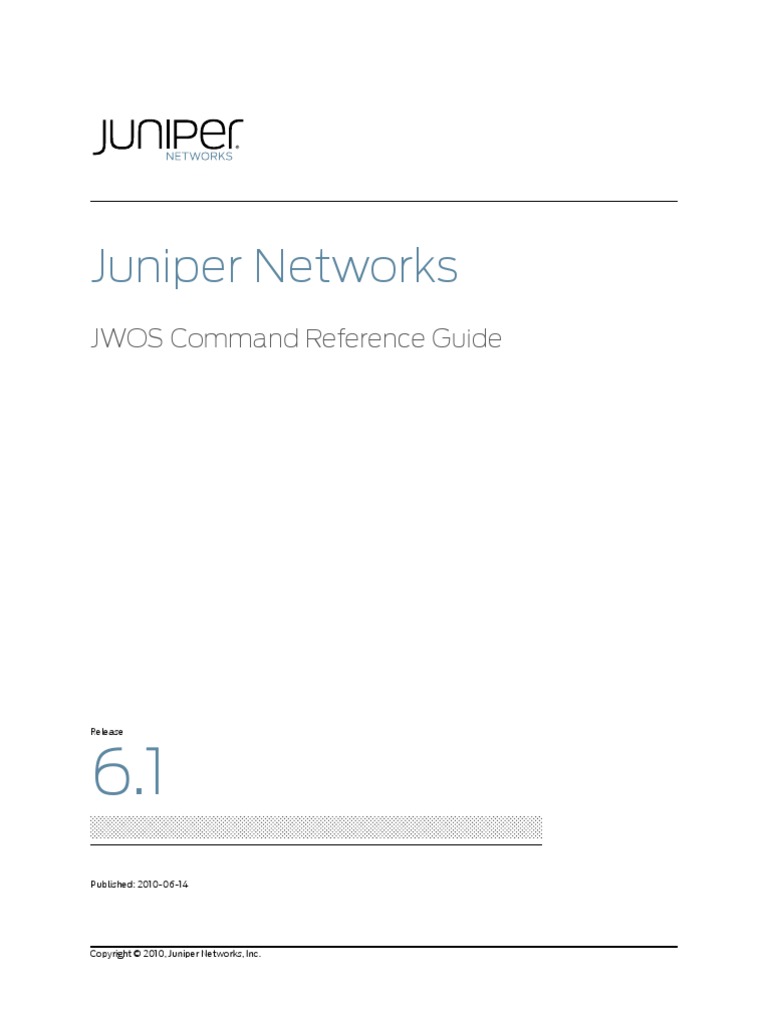 Juniper Peribit 61 Cli Guide | PDF | Command Line Interface | Network ...