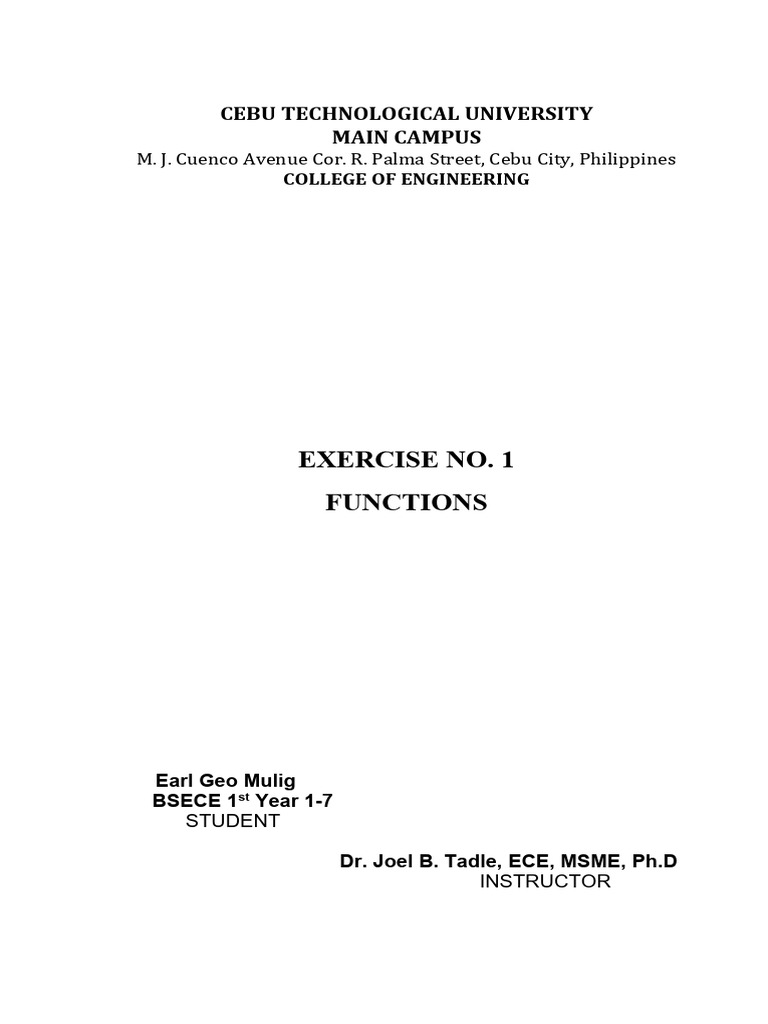 Cebu Technological University | PDF