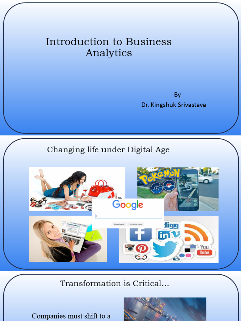 Introduction To Analytics | Download Free PDF | Analytics | Data Analysis