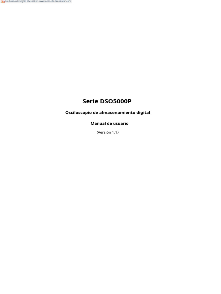 DSO5000P Manual - En.es | PDF | Señal analoga | Tecnología de ...