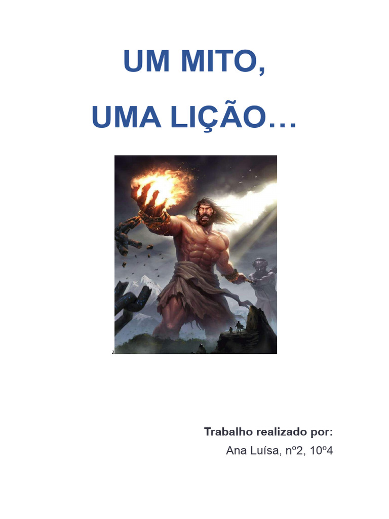 O Mito de Prometeu | PDF | Prometeu | Mitologia grega