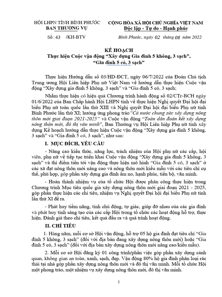 KH 43 Thuc Hien 5 K 3s 2021 2025 | PDF