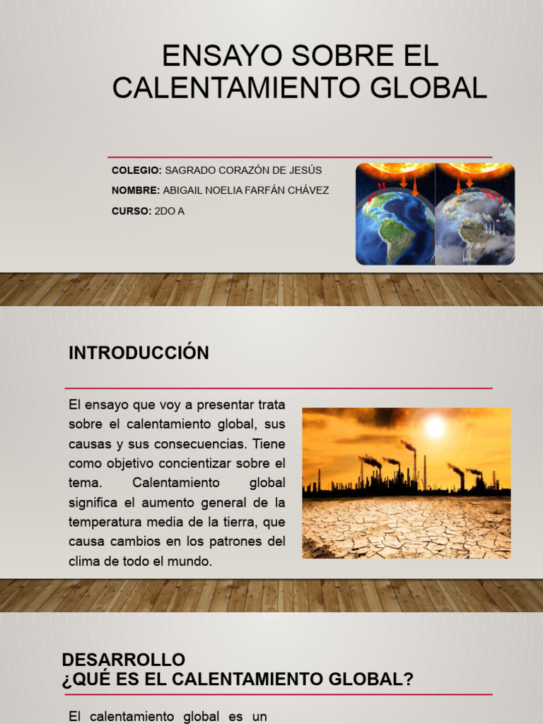 Ensayo Sobre El Calentamiento Global | PDF