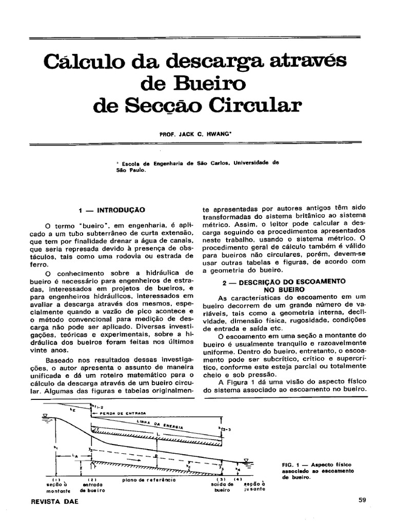 Artigo - Edicao - 104 - N - 355 - Calculo Descarga de Bueiro Circular | PDF