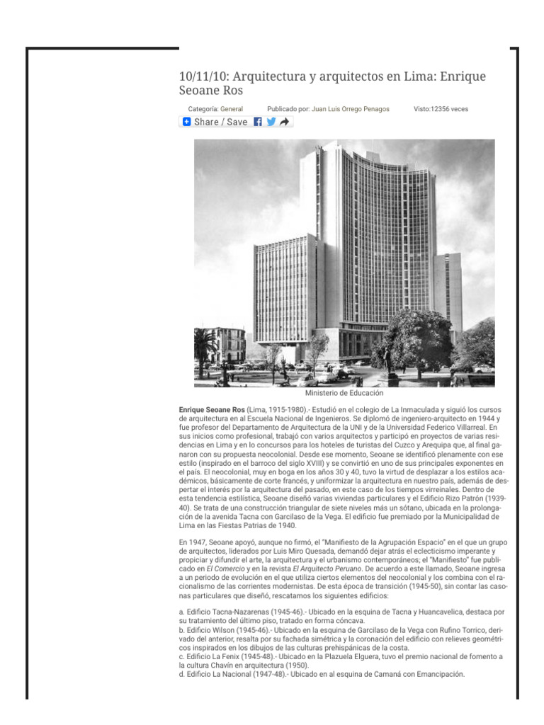 Arquitecto Peruano | PDF | Ciencias sociales
